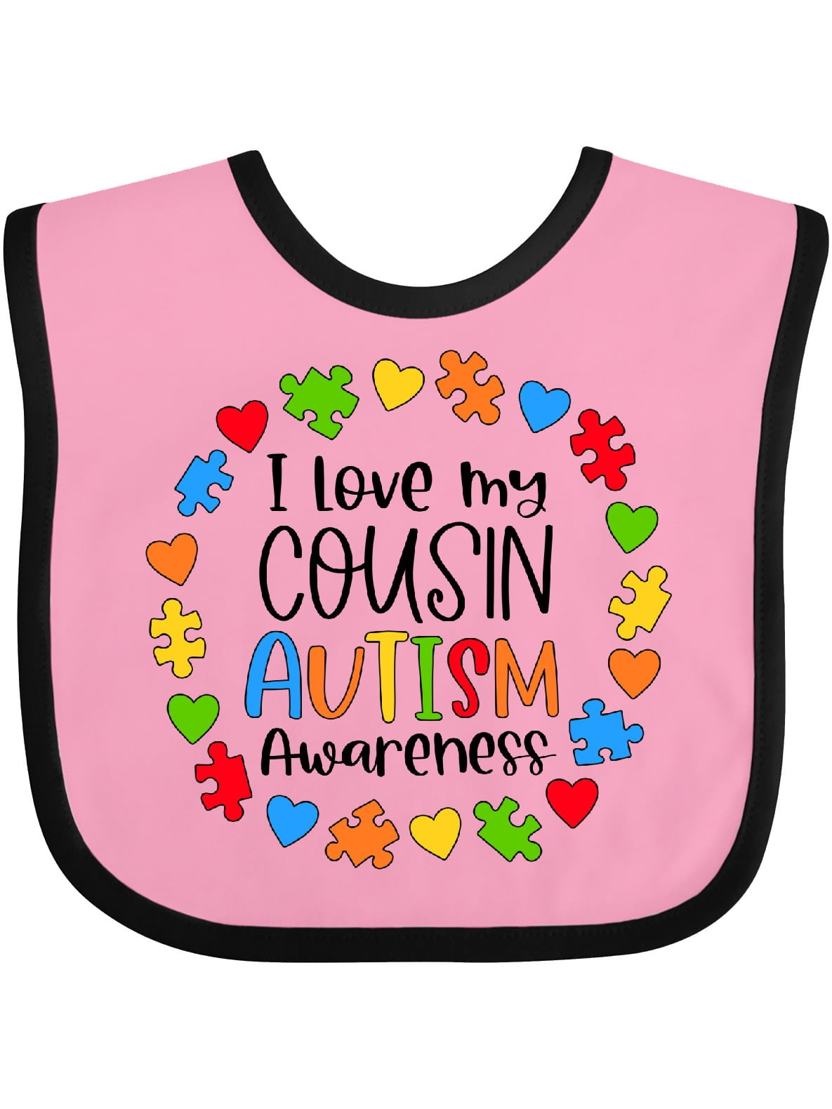 Inktastic I Love My Cousin Autism Awareness Boys or Girls Baby Bib - Walmart.com