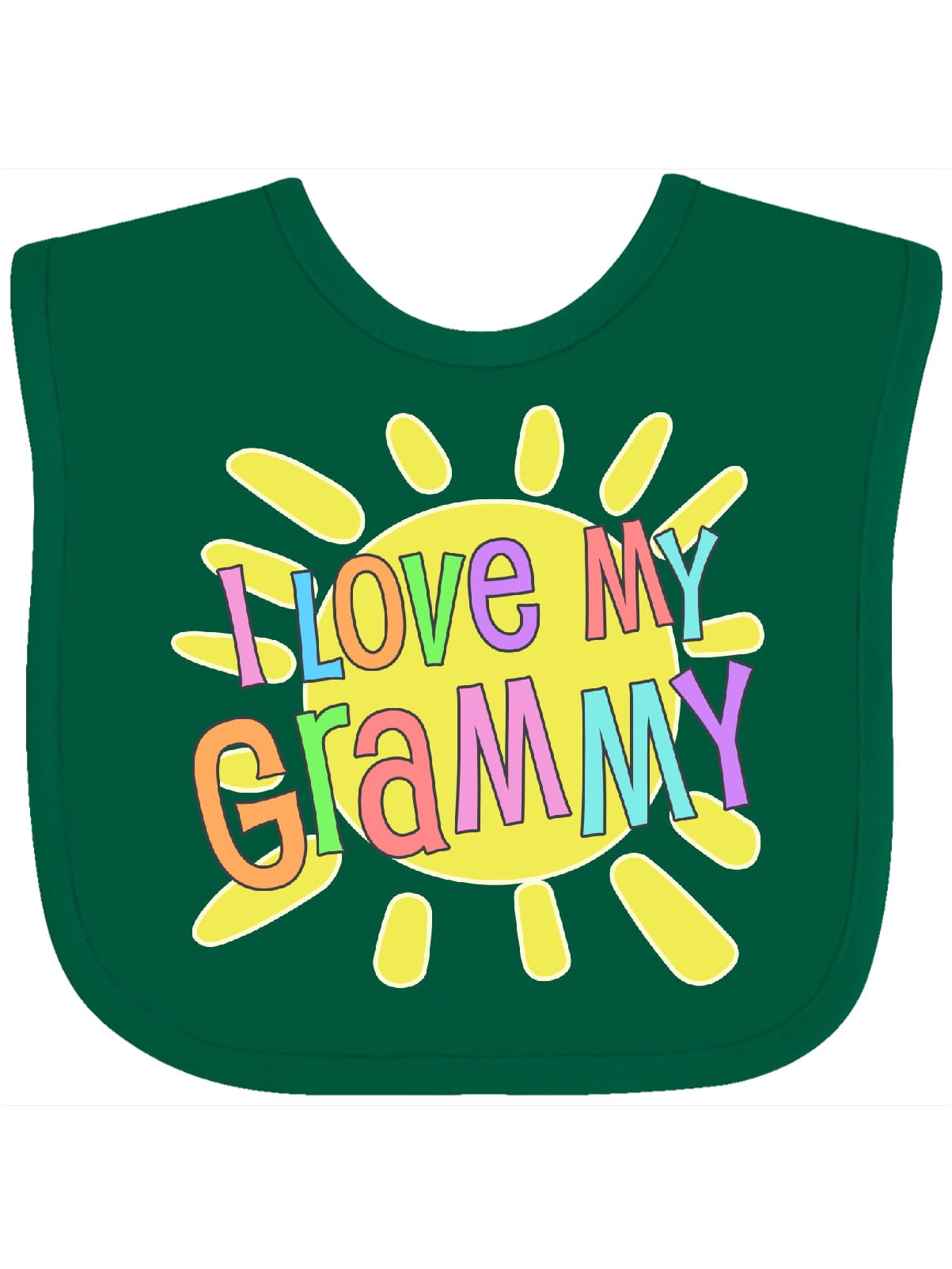 Inktastic I Love My Grammy- Sun and Rainbow Letters Boys or Girls Baby Bib - Walmart.com