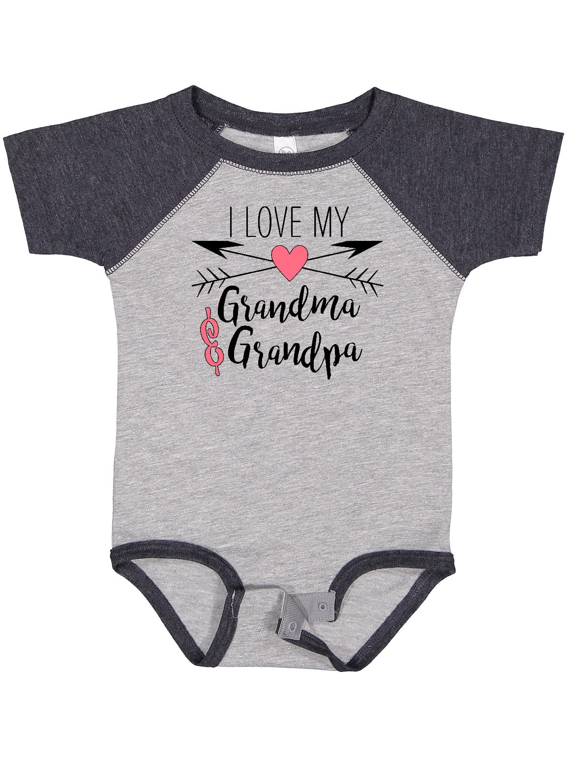 Inktastic I Love My Grandma and Grandpa Heart and Arrows Boys or Girls Baby Bodysuit - Walmart.com