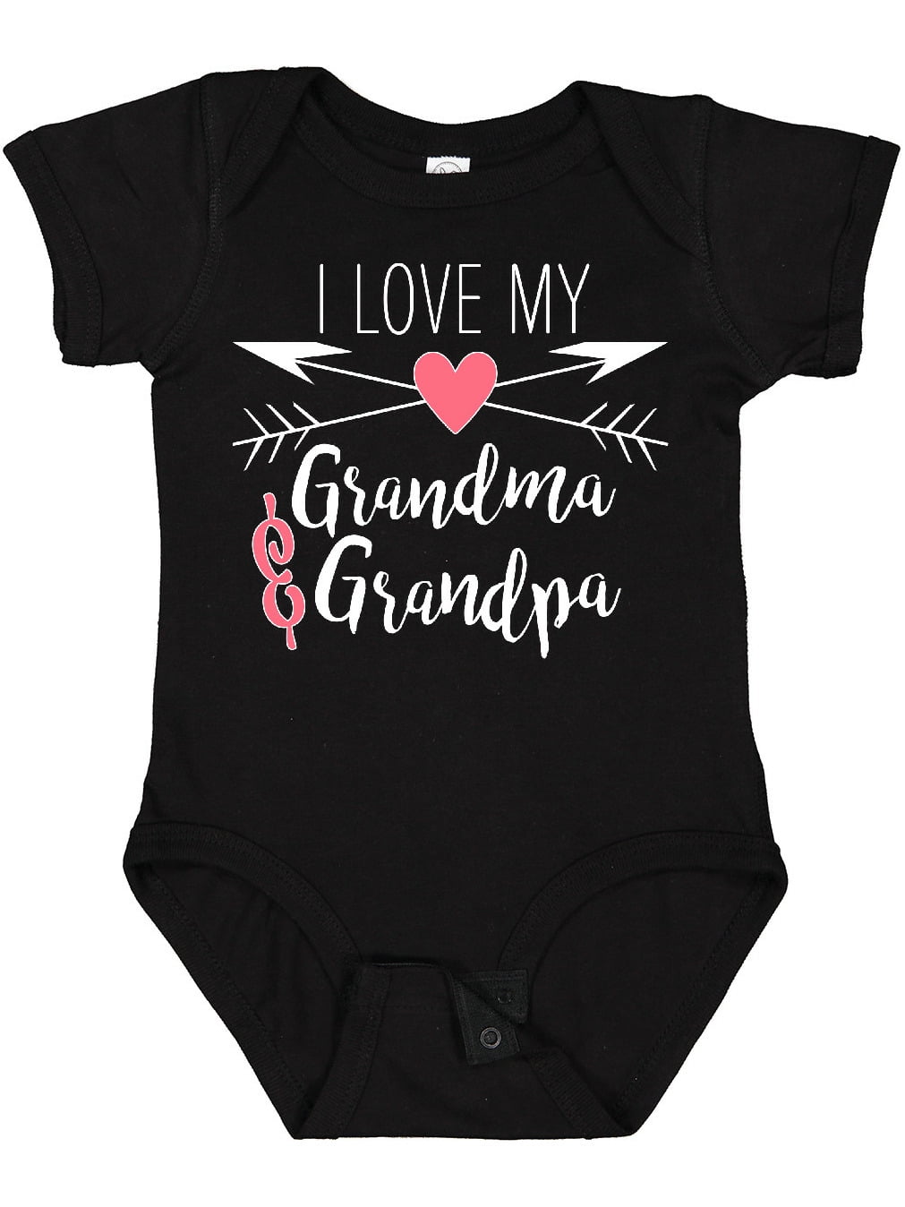 Inktastic I Love My Grandma and Grandpa Heart and Arrows Boys or Girls Baby Bodysuit - Walmart.com