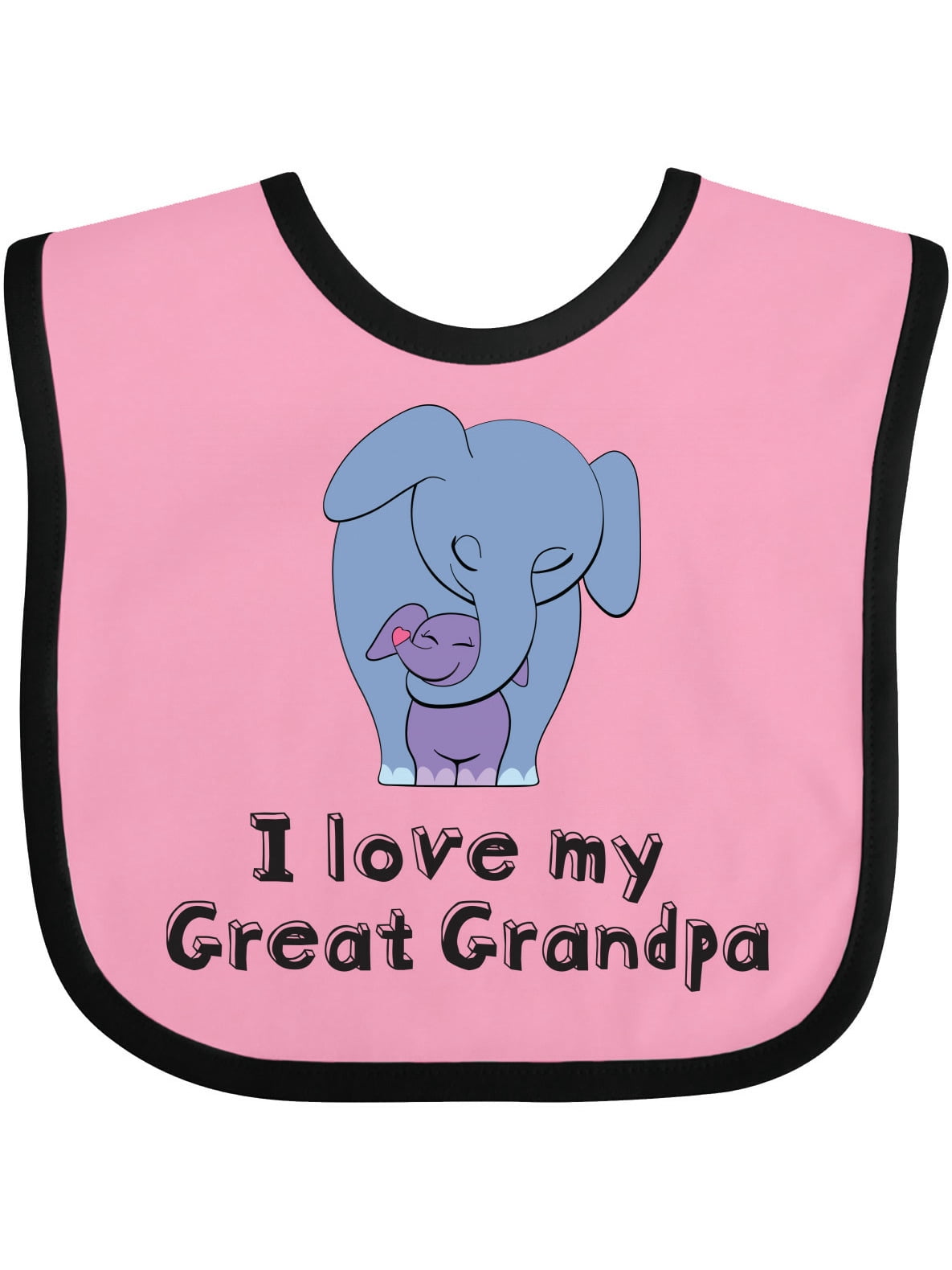 Inktastic I Love My Great Grandpa Elephant Boys or Girls Baby Bib ...