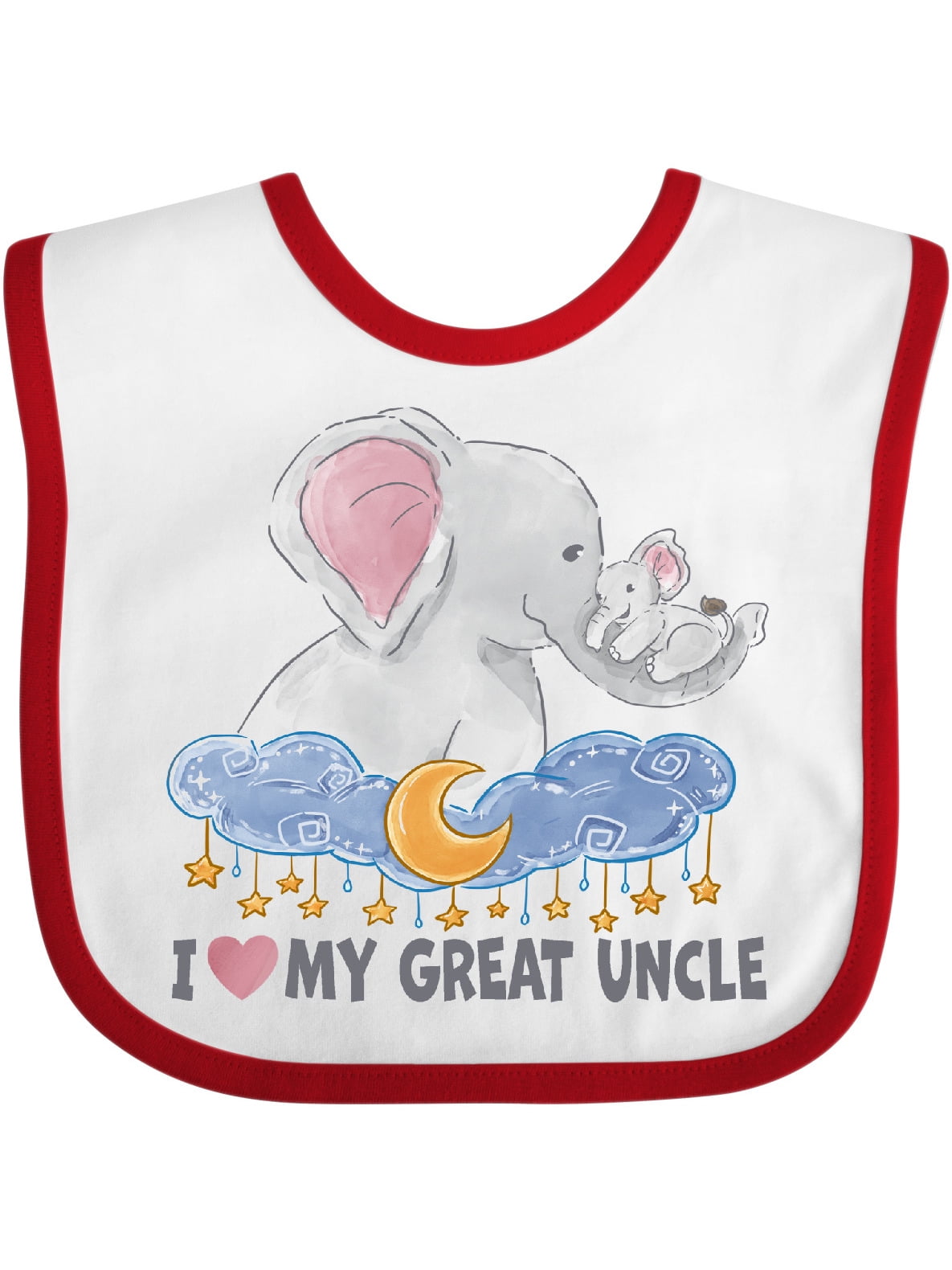 Inktastic I Love My Great Uncle Cute Elephants with Moon and Stars Boys ...