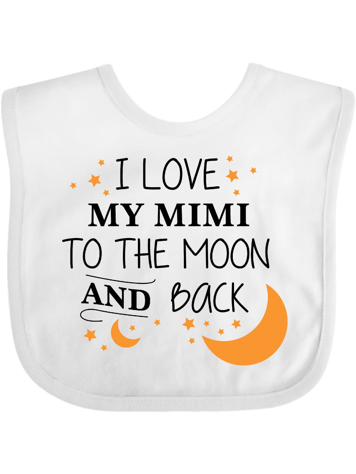 Inktastic I Love My Mimi to the Moon and Back Boys or Girls Baby Bib - Walmart.com