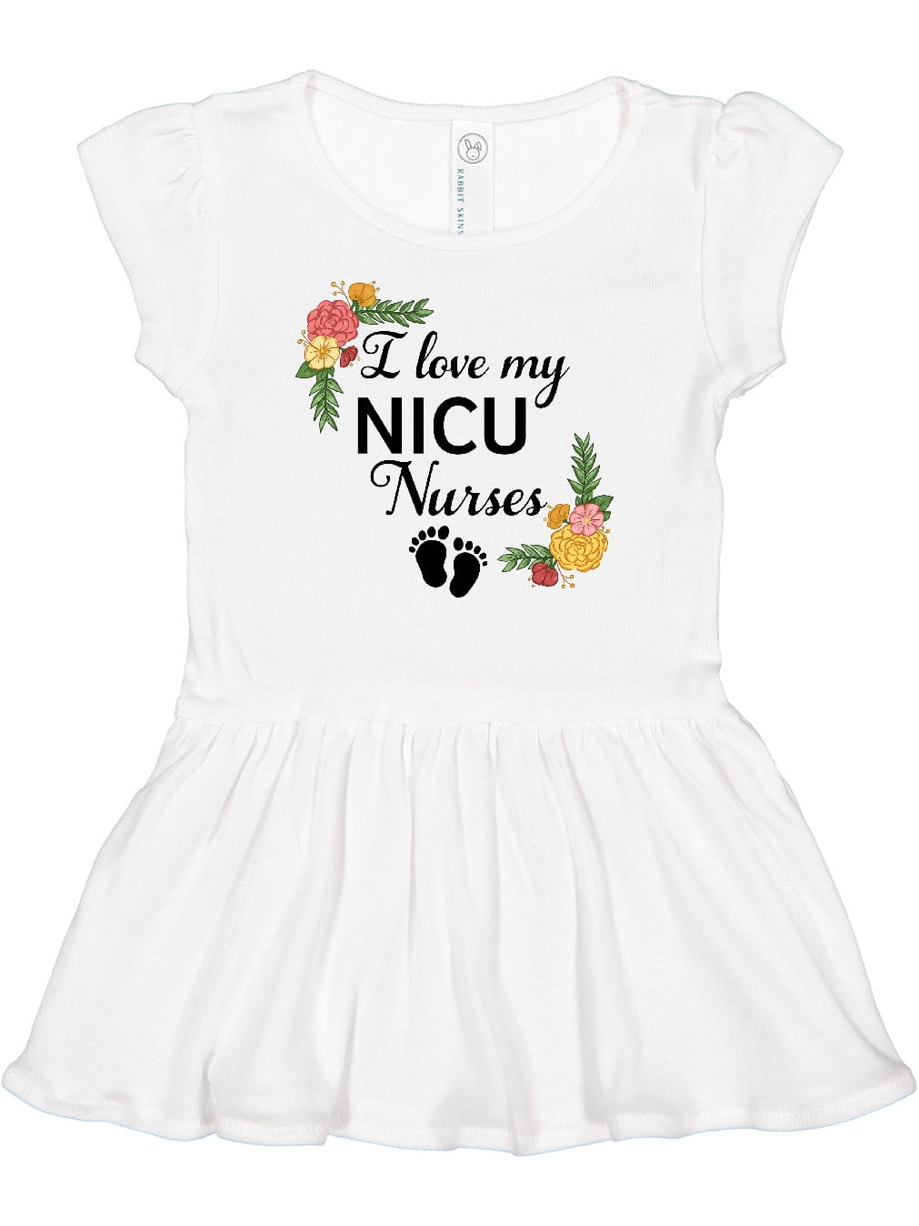 Inktastic I Love My NICU Nurses with Baby Footprints and Flowers Girls ...