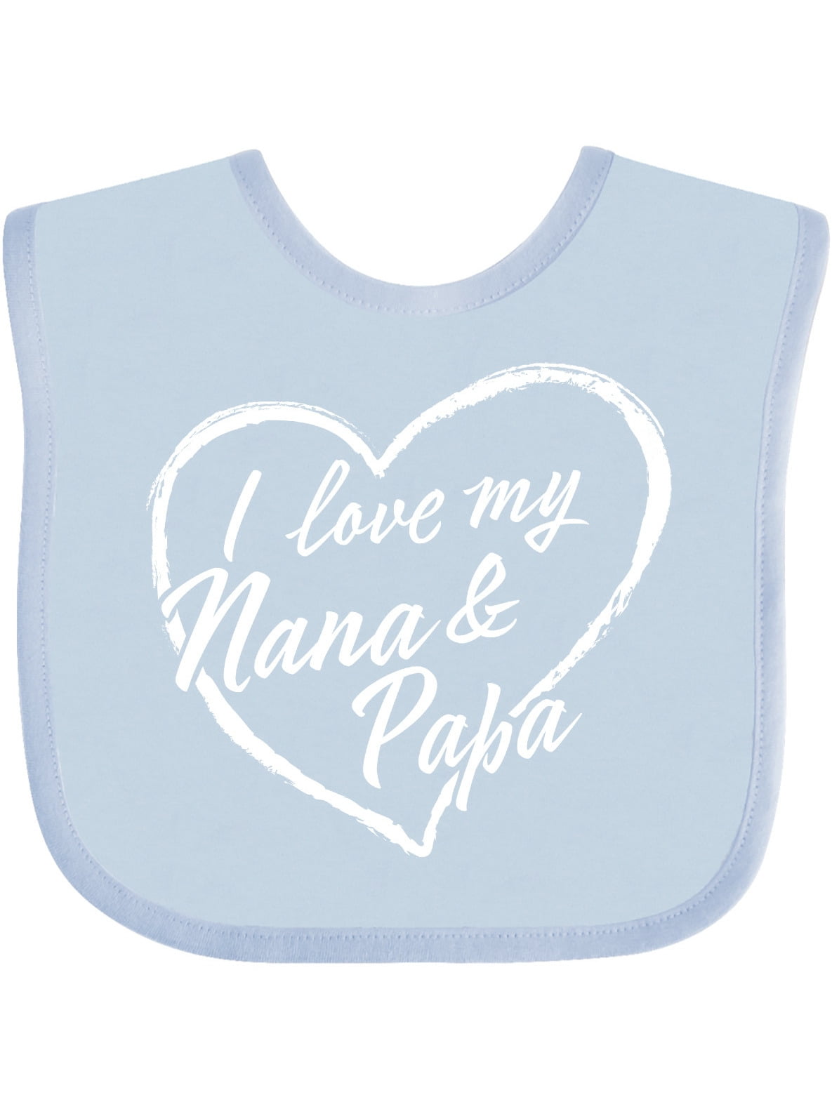 Inktastic I Love My Nana and Papa in White Chalk Heart Boys or Girls Baby Bib - Walmart.com