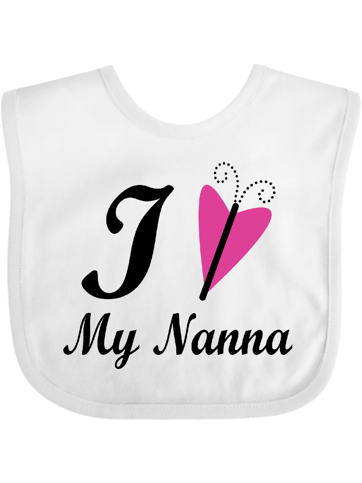 Inktastic I Love My Nanna Girls Baby Bib - Walmart.com