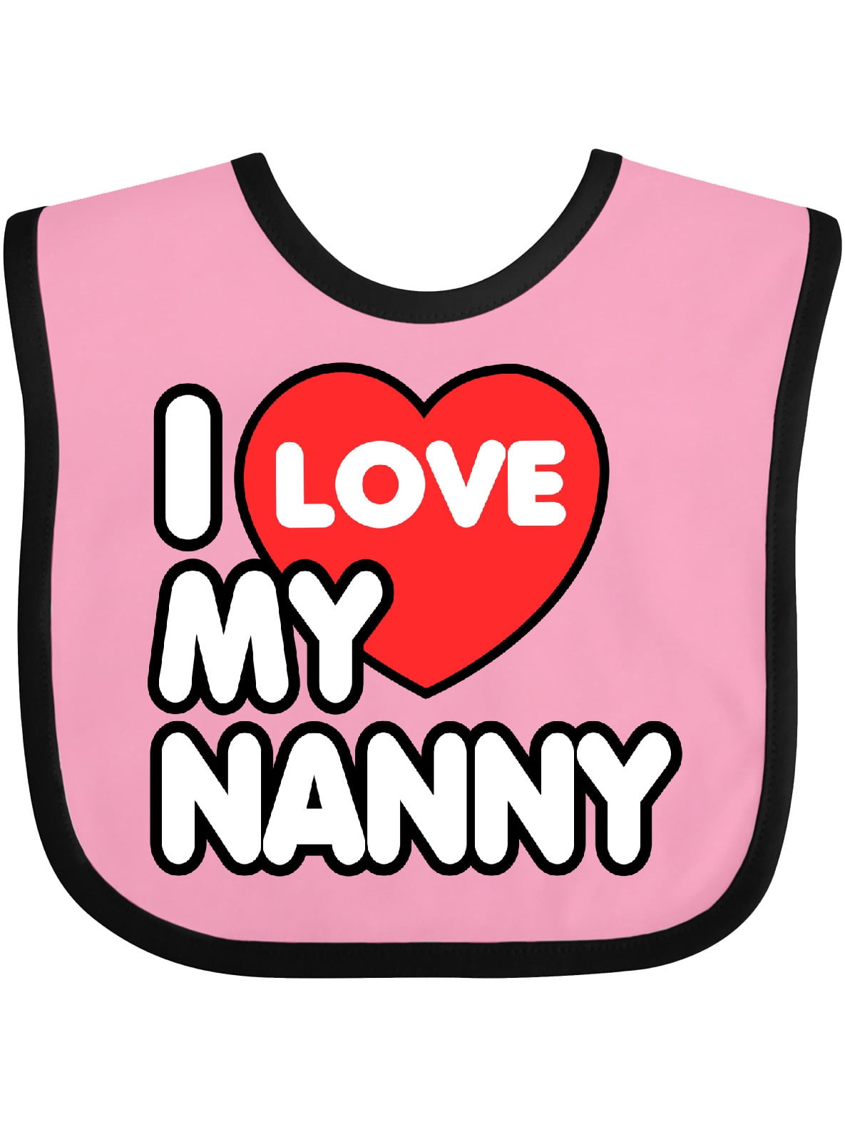 Inktastic I Love My Nanny Boys or Girls Baby Bib - Walmart.com