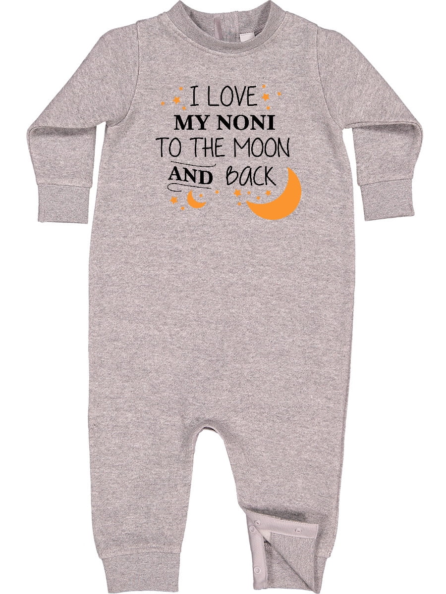 Inktastic I Love My Noni to the Moon and Back Baby Fleece Romper ...