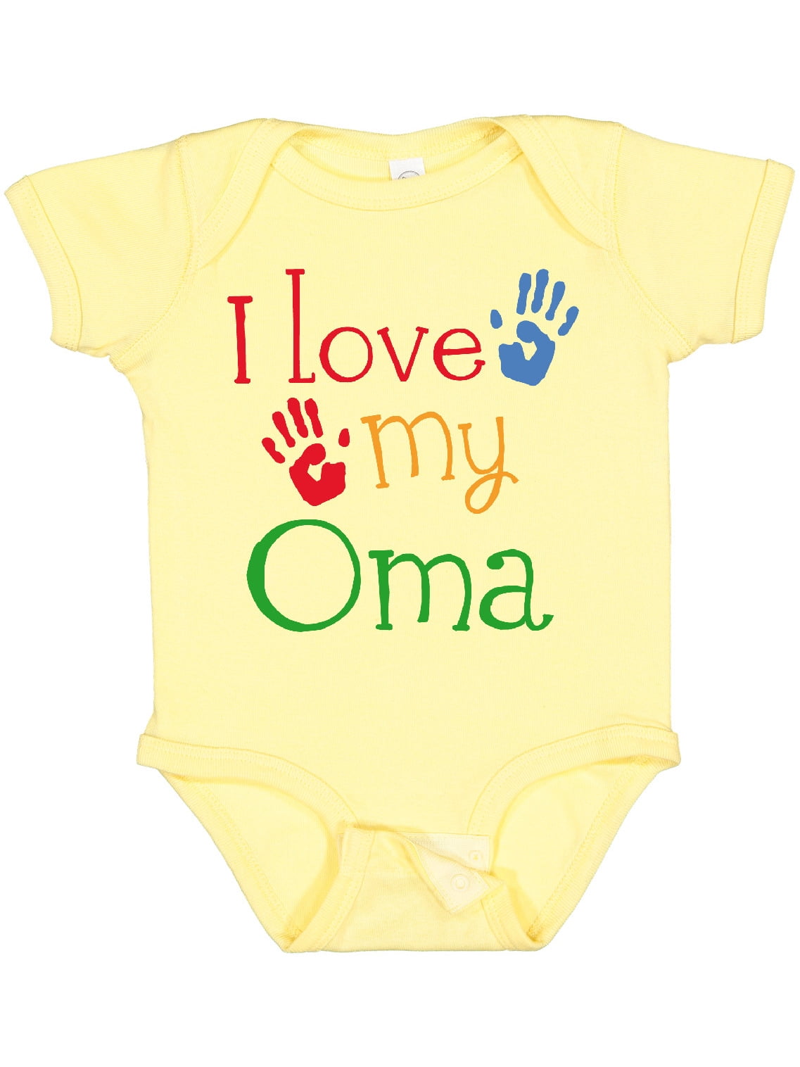 Inktastic I Love My Oma Grandchild Boys or Girls Baby Bodysuit - Walmart.com
