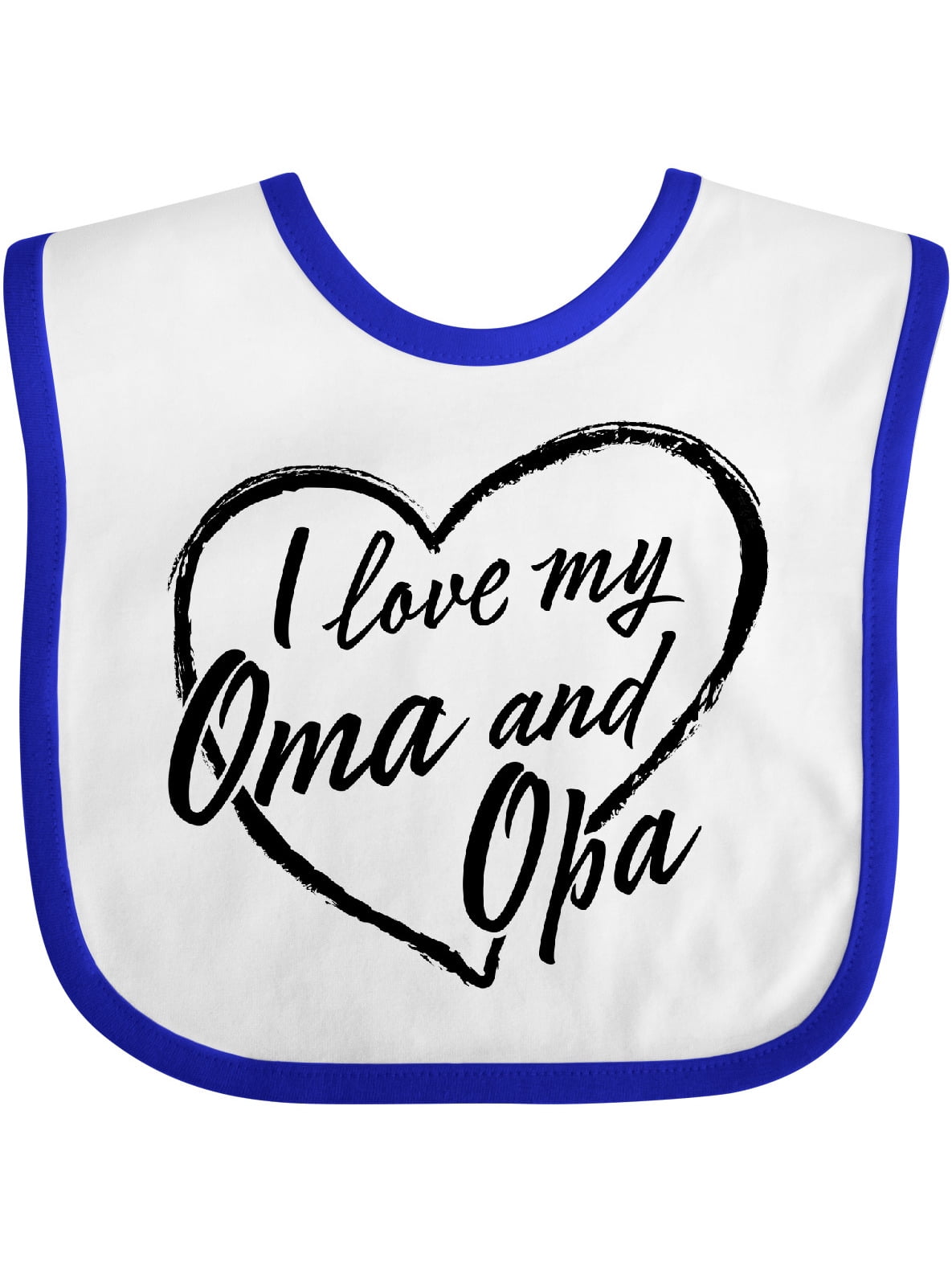 Inktastic I Love My Oma and Opa in Black Chalk Heart Boys or Girls Baby Bib - Walmart.com