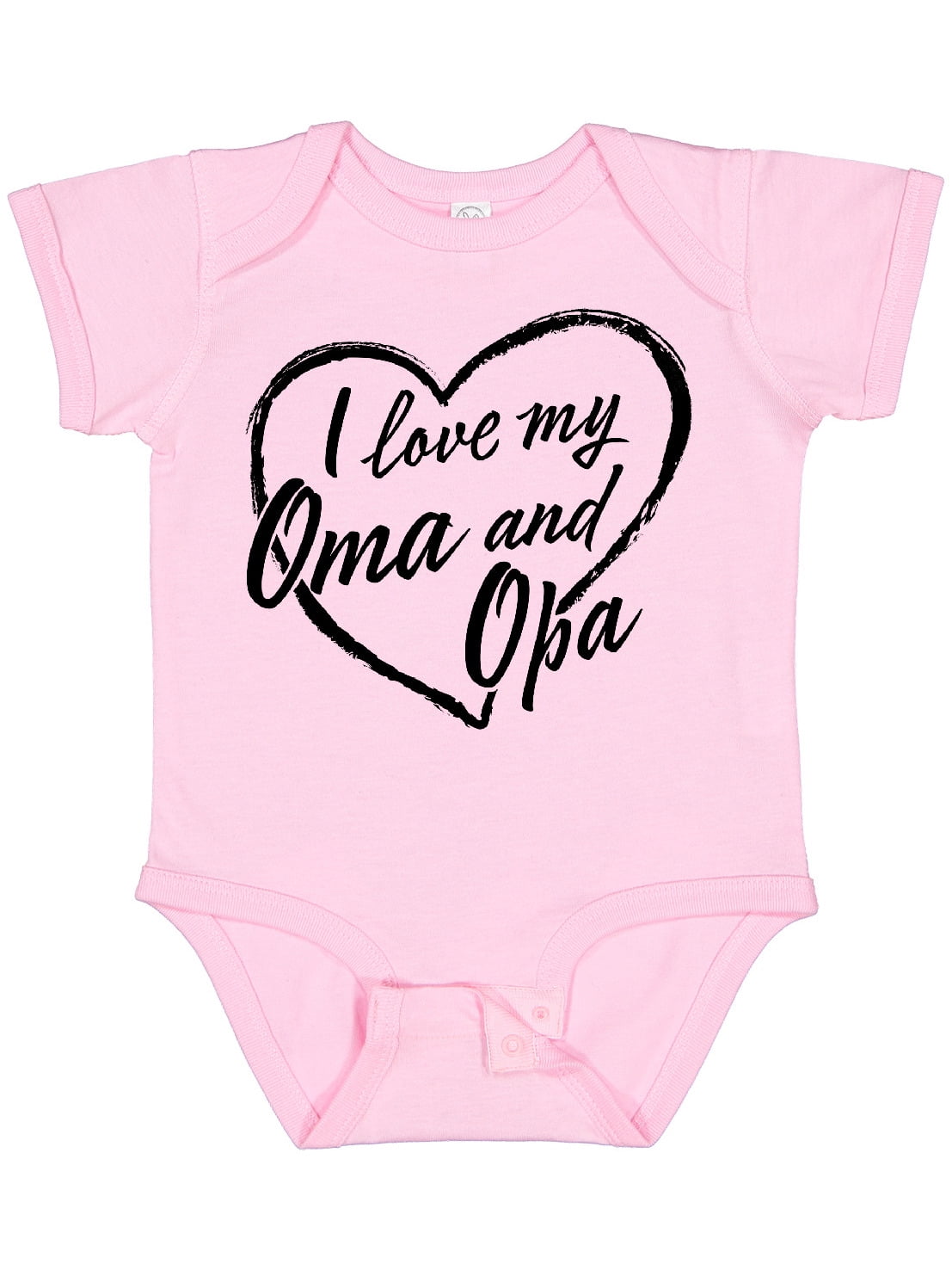 Inktastic I Love My Oma and Opa in Black Chalk Heart Boys or Girls Baby Bodysuit - Walmart.com