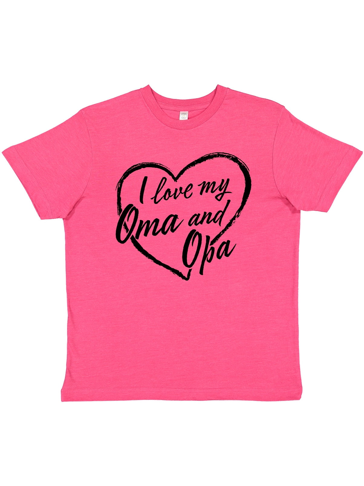 Inktastic I Love My Oma and Opa in Black Chalk Heart Youth T-Shirt - Walmart.com