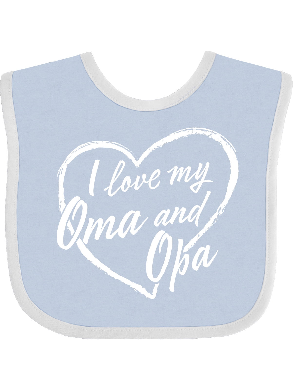 Inktastic I Love My Oma and Opa in White Chalk Heart Boys or Girls Baby Bib - Walmart.com
