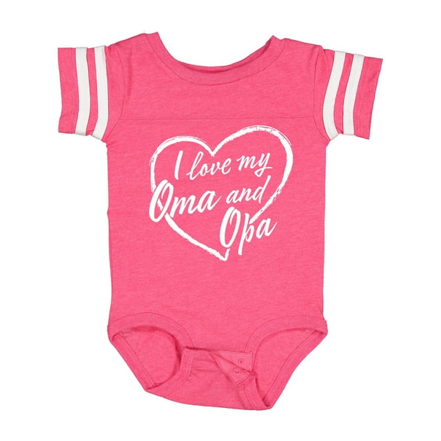 Inktastic I Love My Oma and Opa in White Chalk Heart Boys or Girls Baby Bodysuit - Walmart.com