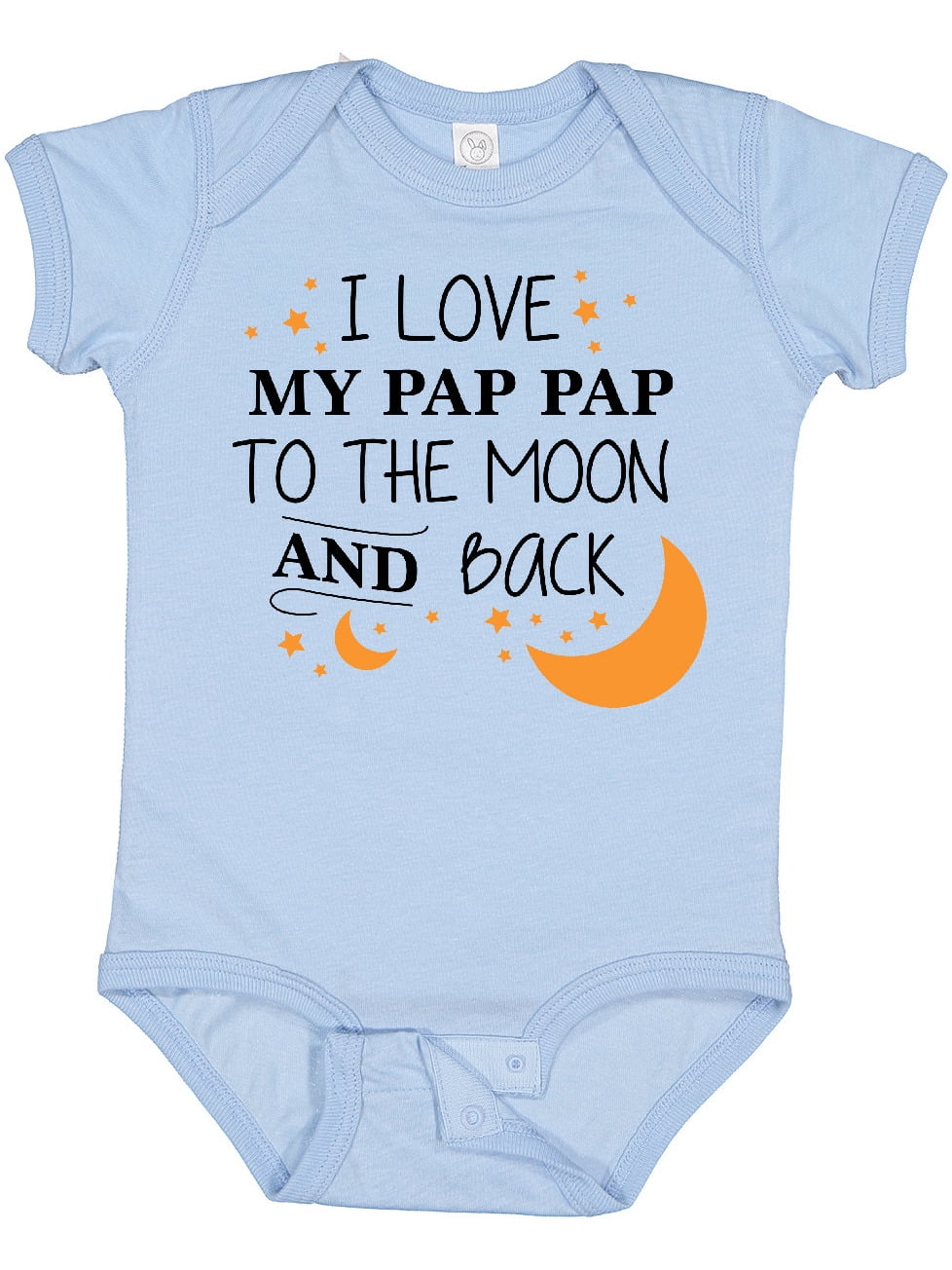 Inktastic I Love My Pap Pap to the Moon and Back Boys or Girls Baby ...