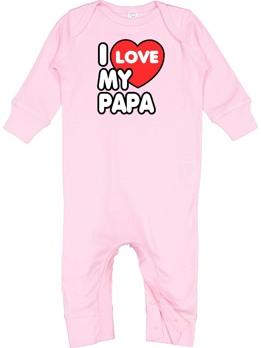 Inktastic I Love My Papa Baby Romper Coveralls - Walmart.com