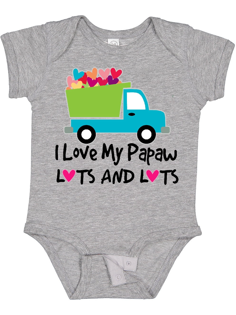 Inktastic I Love My Papaw Grandchild Boys Baby Bodysuit - Walmart.com