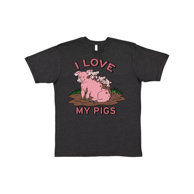 Inktastic I Love My Pigs with Cute Pig Family T-Shirt - Walmart.com