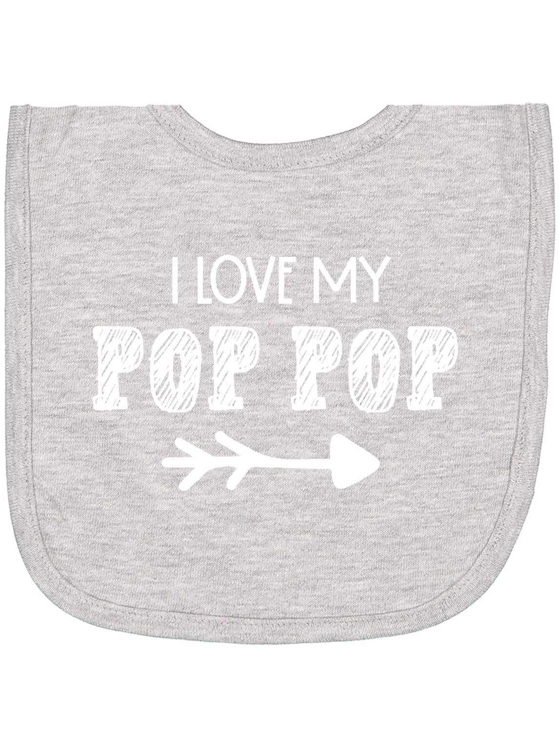 Inktastic I Love My Pop Pop with Arrow Newborn Bib - Walmart.com