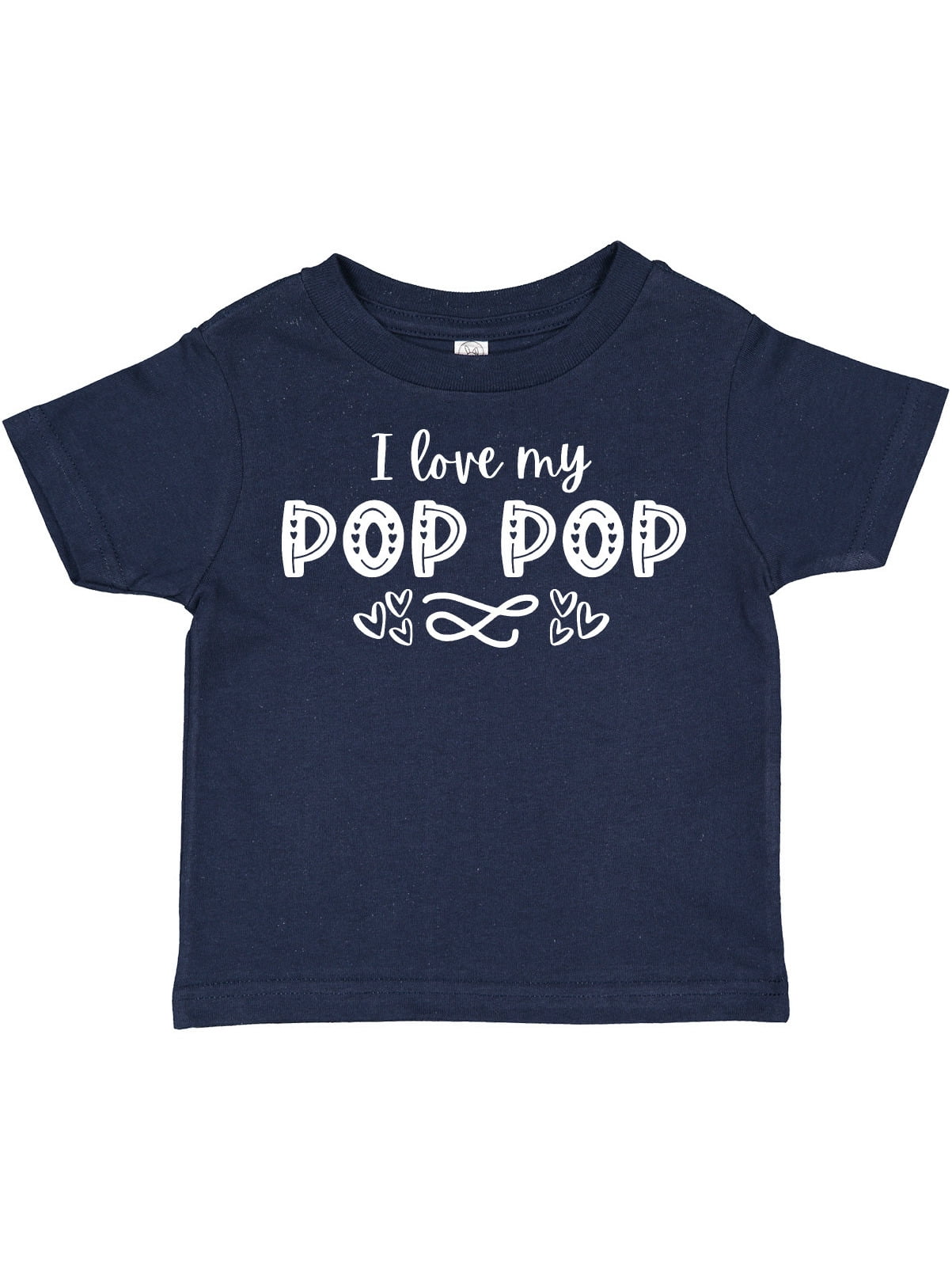 Inktastic I Love My Pop Pop with Hearts Boys or Girls Toddler T-Shirt ...