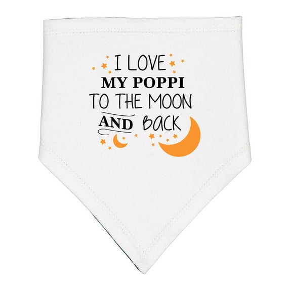 Inktastic I Love My Poppi to the Moon and Back Baby Bandana Bib ...