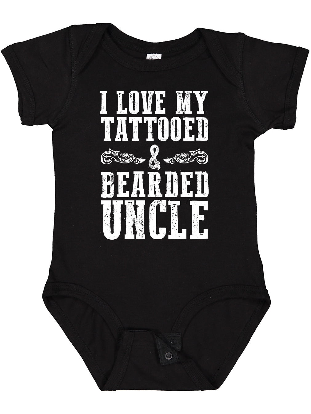 Inktastic I Love My Tattooed & Bearded Uncle Boys Baby Bodysuit ...