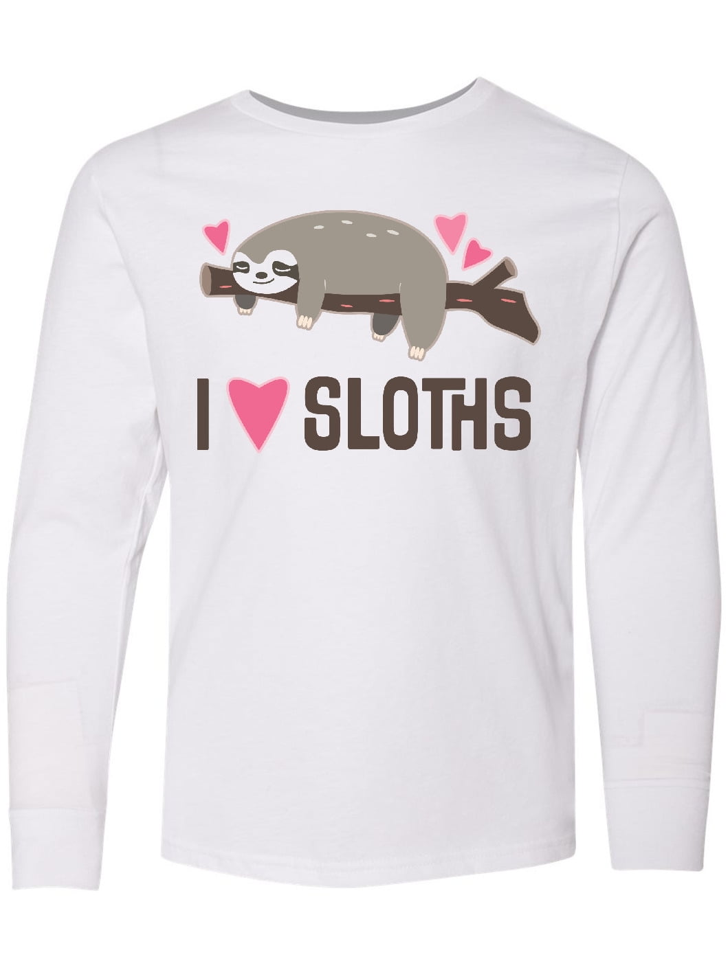 Inktastic I Love Sloths Long Sleeve Youth T-Shirt - Walmart.com