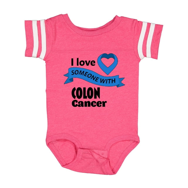 Inktastic I Love Someone with Colon Cancer Blue Heart Ribbon Boys or ...