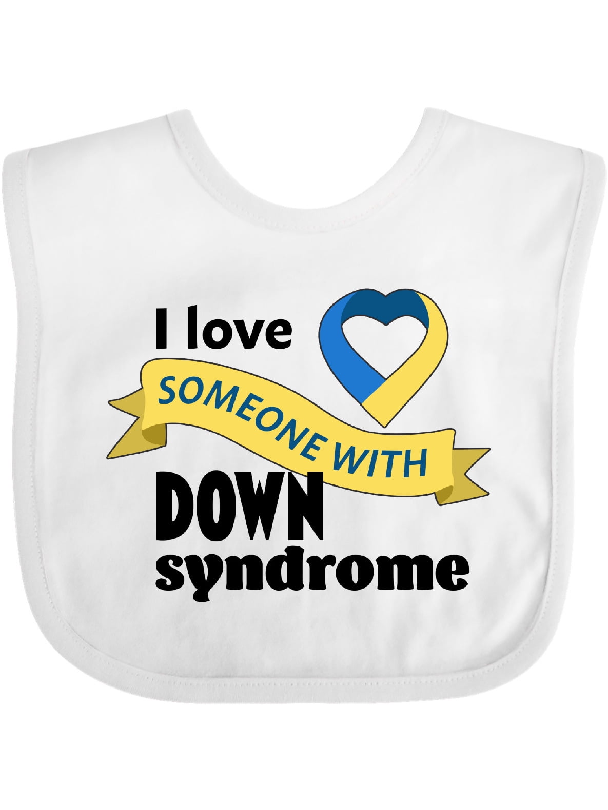 Inktastic I Love Someone with Down Syndrome Boys or Girls Baby Bib - Walmart.com