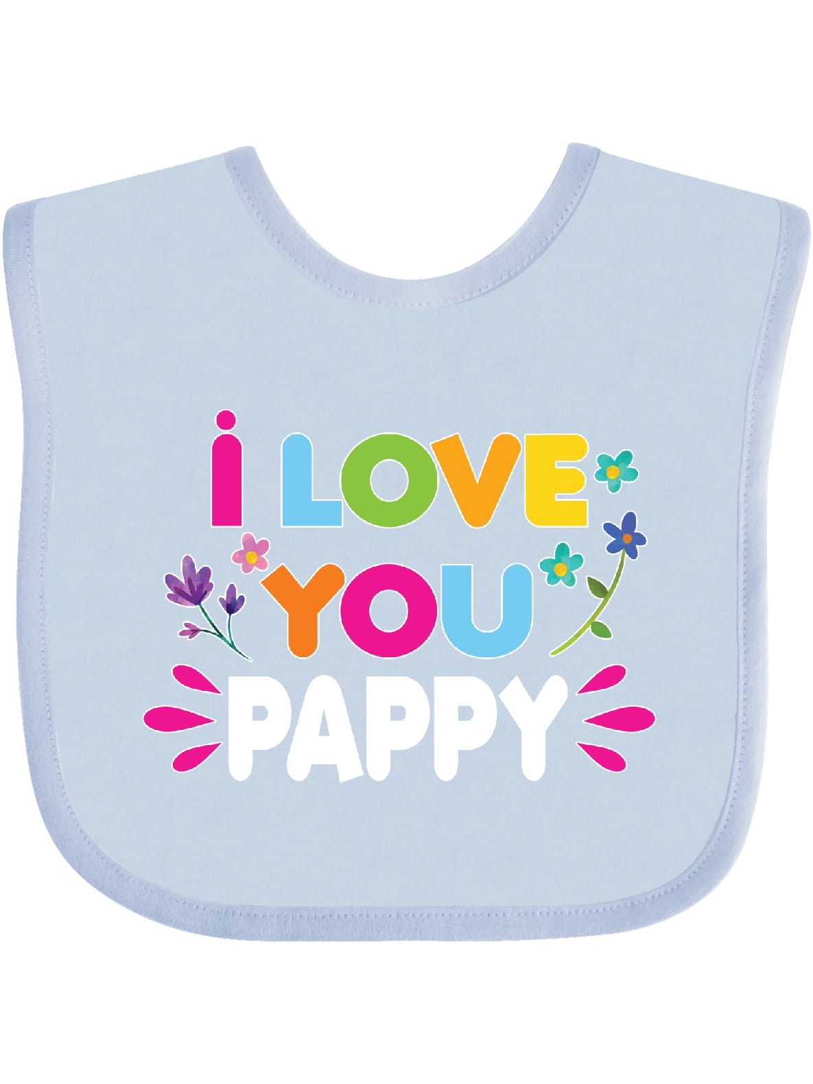 Inktastic I Love You Pappy with Flowers Girls Baby Bib - Walmart.com