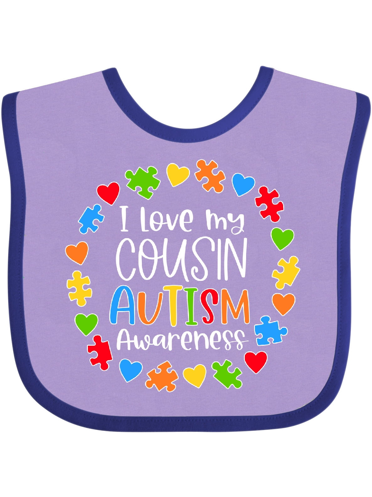 Inktastic I Love my Cousin Autism Awareness Boys or Girls Baby Bib - Walmart.com