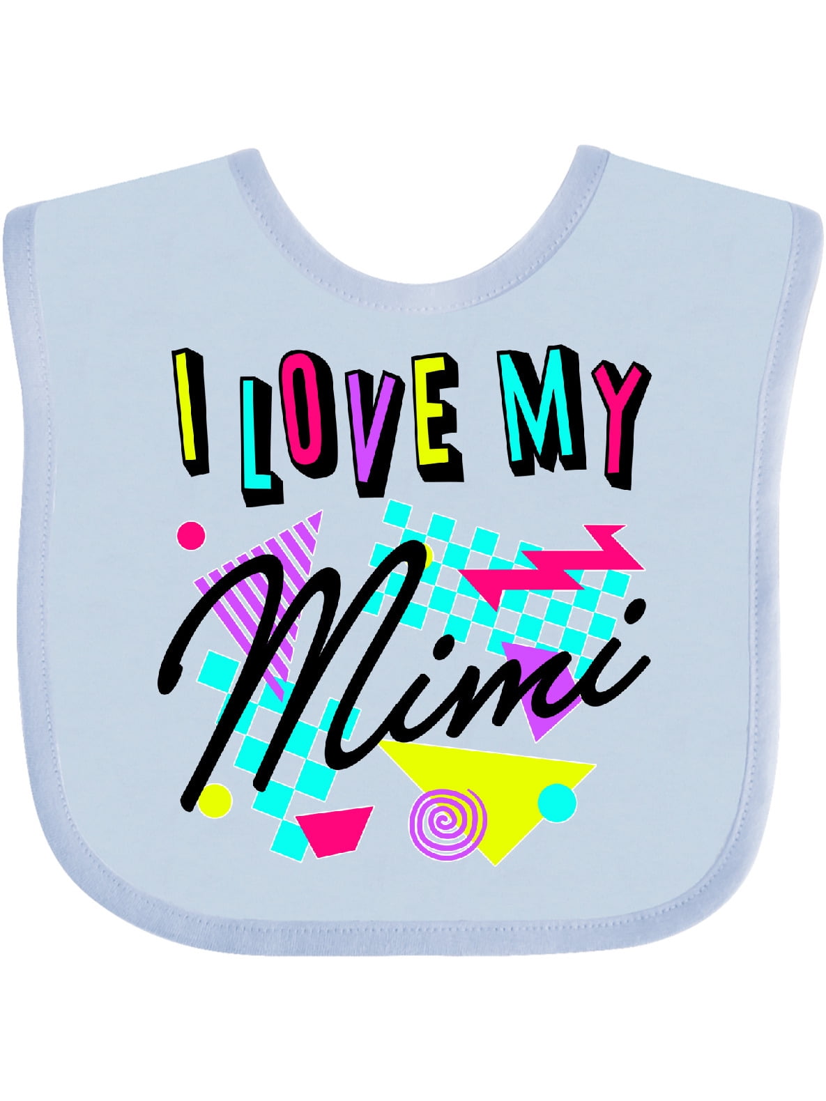 Inktastic I Love my Mimi- 80s retro style Boys or Girls Baby Bib ...