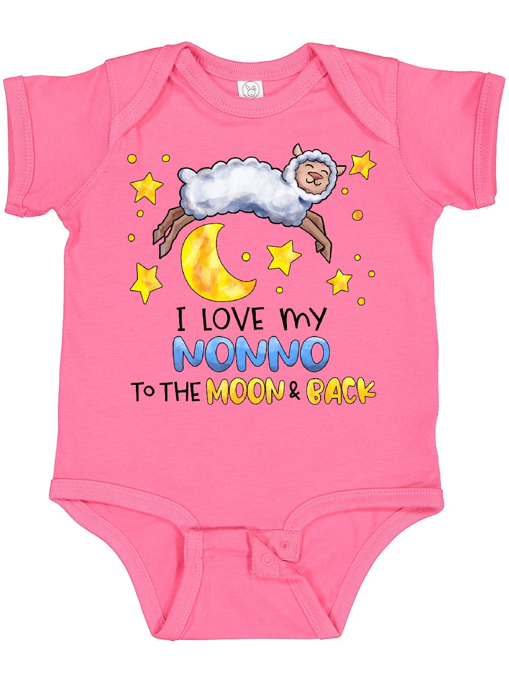 Inktastic I Love my Nonno to the Moon and Back Cute Sheep Boys or Girls Baby Bodysuit - Walmart.com