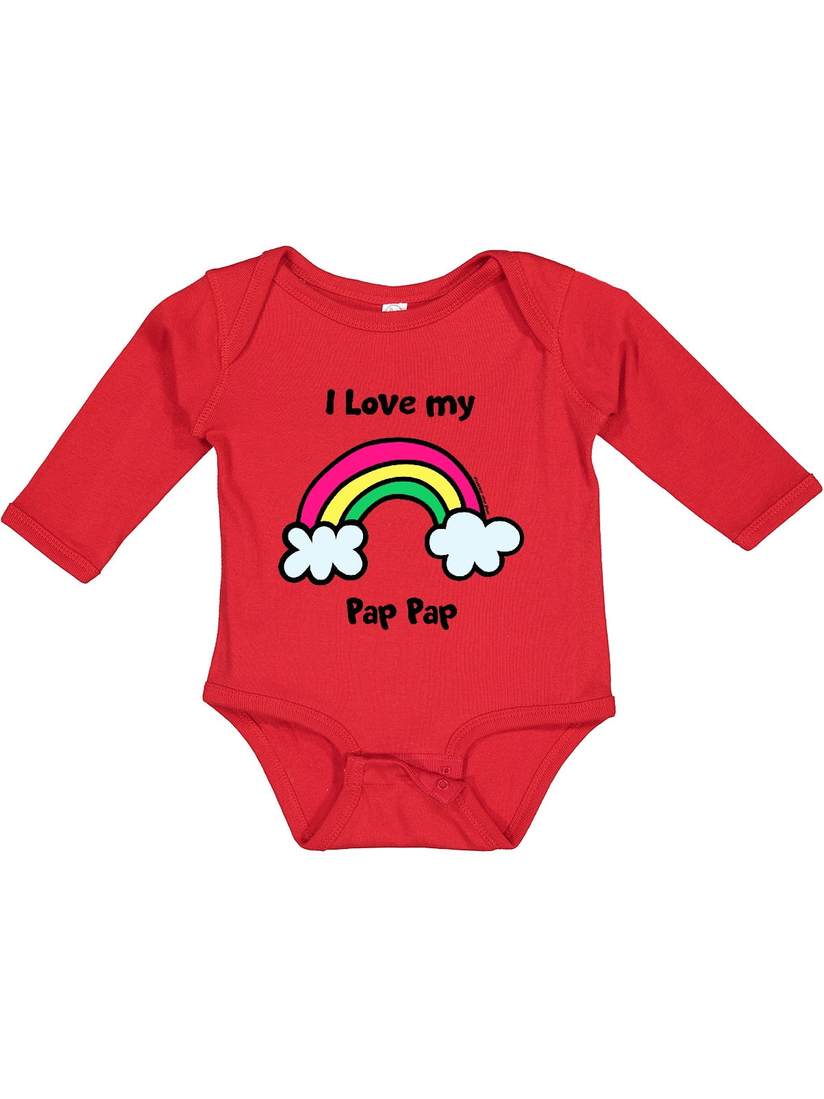 Inktastic I Love My Pap Pap Boys or Girls Long Sleeve Baby Bodysuit ...