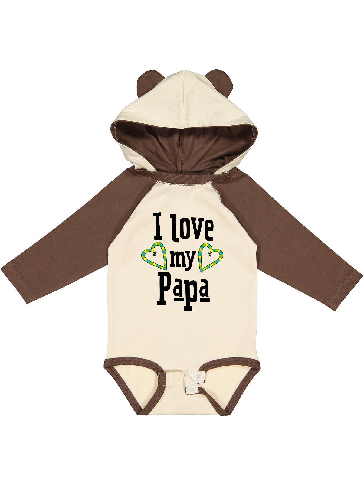Inktastic I Love my Papa- hearts Boys or Girls Long Sleeve Baby Bodysuit - Walmart.com