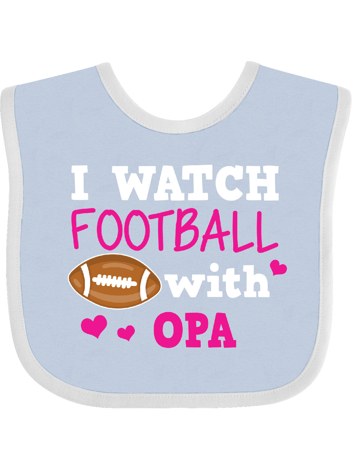 Inktastic I Watch Football with My Opa Girls Baby Bib - Walmart.com