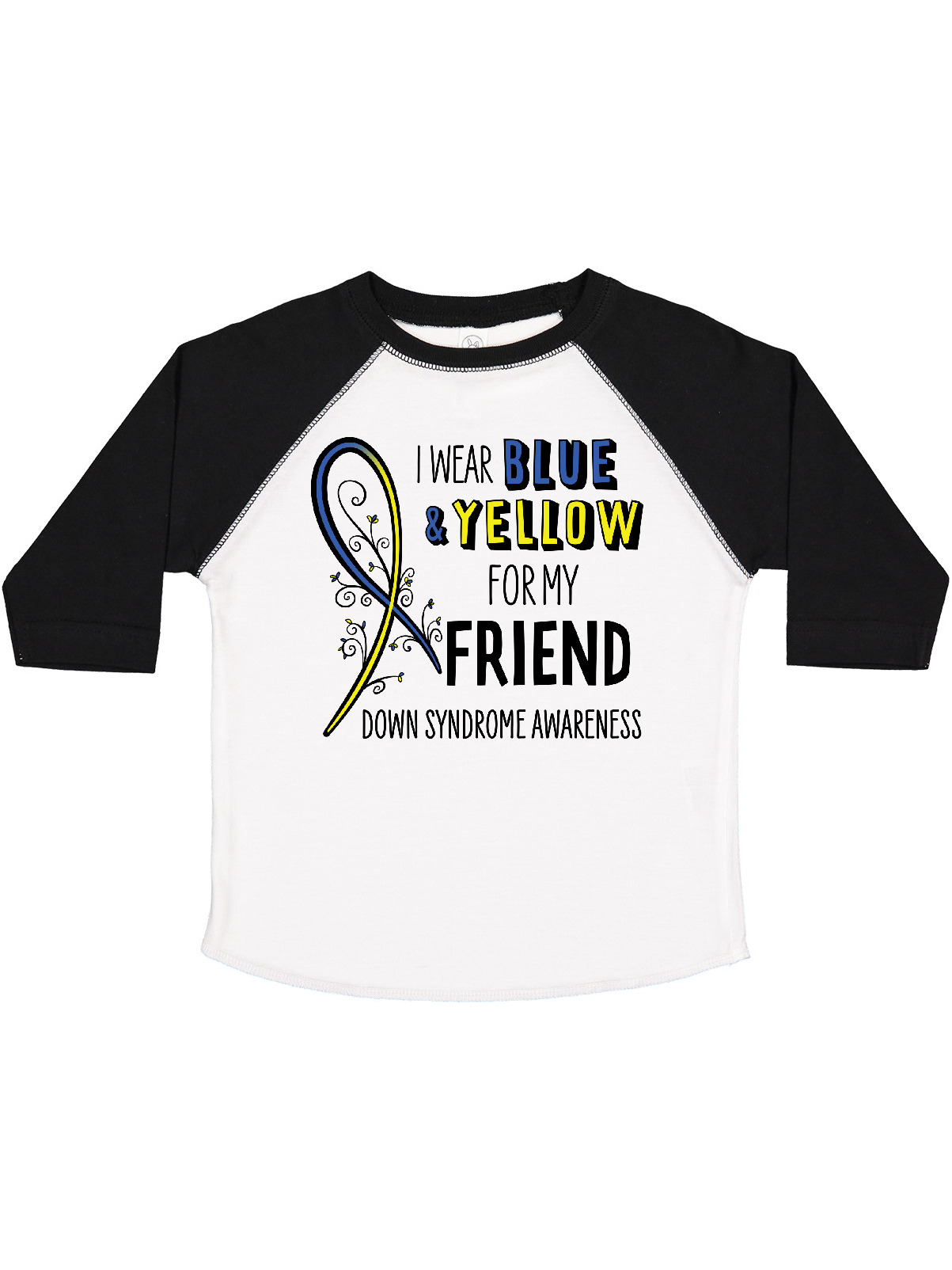 Inktastic I Wear Blue and Yellow for my Friend- Down Syndrome awareness Boys or Girls Toddler T ...