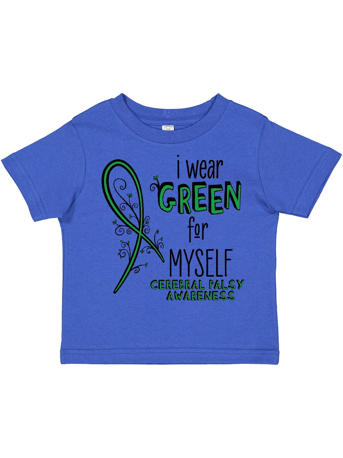 Inktastic I Wear Green for Myself- Cerebral Palsy awareness Boys or Girls Toddler T-Shirt ...