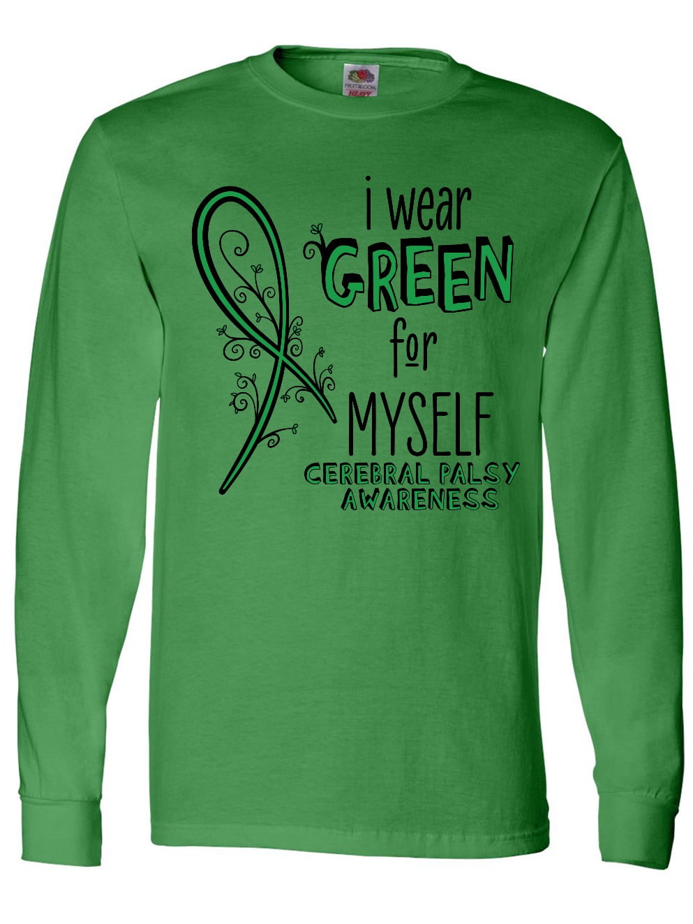 Inktastic I Wear Green for Myself- Cerebral Palsy awareness Long Sleeve T-Shirt - Walmart.com