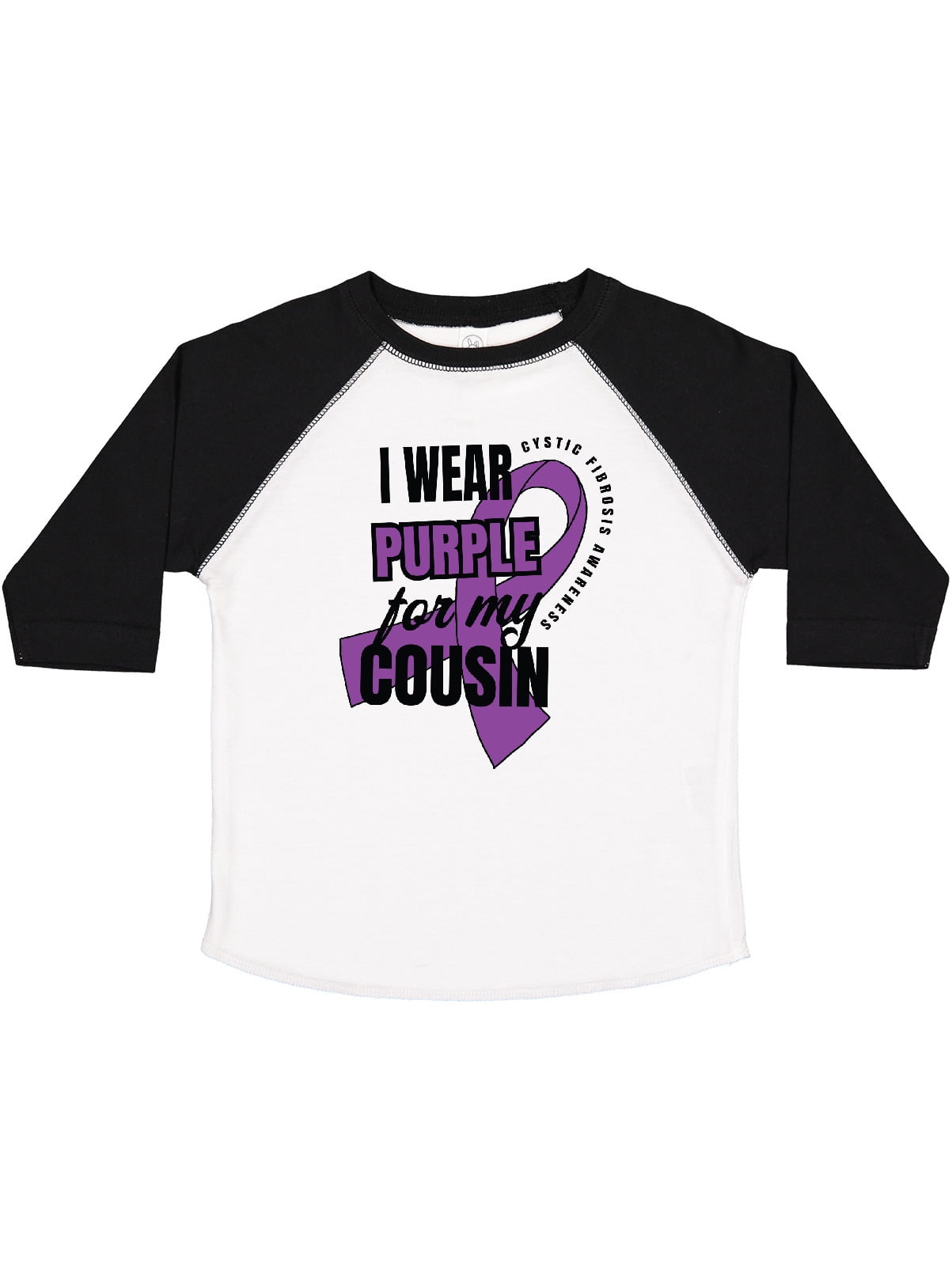 Inktastic I Wear Purple For My Cousin Cystic Fibrosis Awareness Boys or Girls Toddler T-Shirt ...