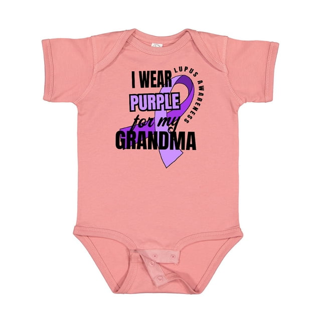 Inktastic I Wear Purple For My Grandma Lupus Awareness Boys or Girls Baby Bodysuit - Walmart.com