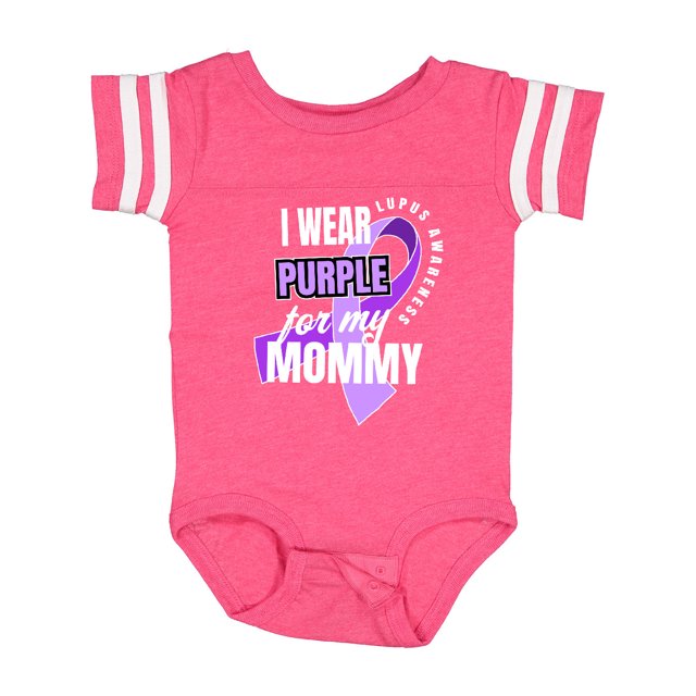 Inktastic I Wear Purple for My Mommy Lupus Awareness Boys or Girls Baby Bodysuit - Walmart.com