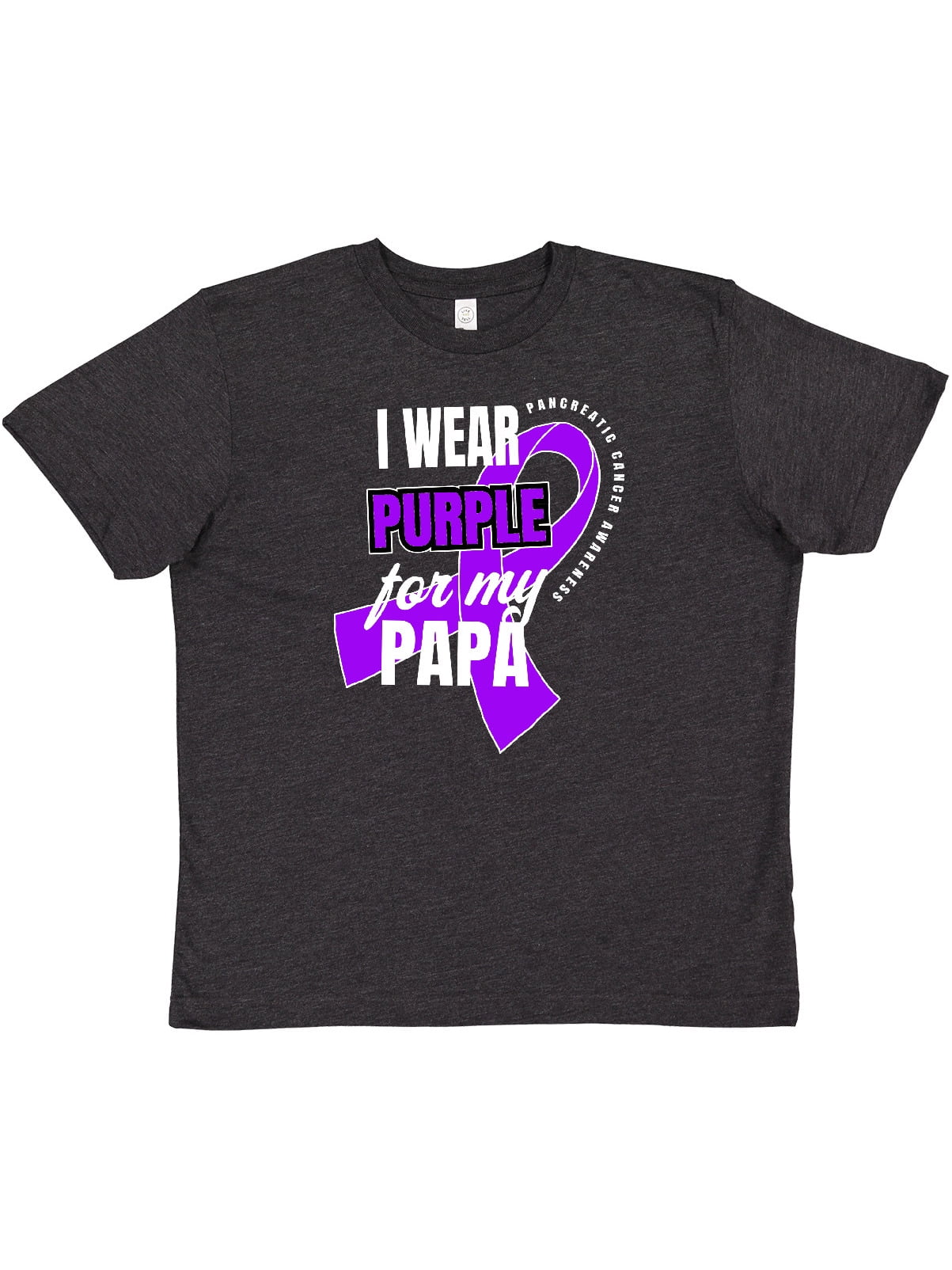 Inktastic I Wear Purple for My Papa Pancreatic Cancer Awareness Youth T-Shirt - Walmart.com