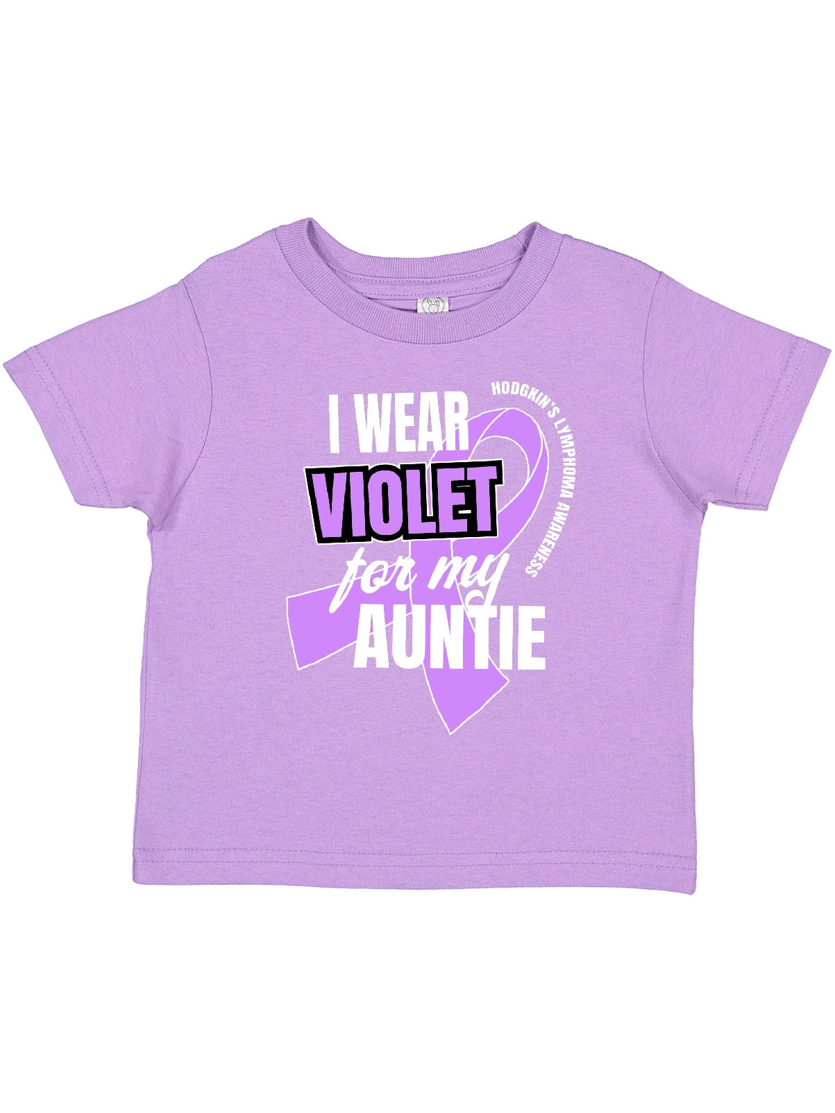 Inktastic I Wear Violet For My Auntie Hodgkins Lymphoma Awareness Boys or Girls Toddler T-Shirt ...