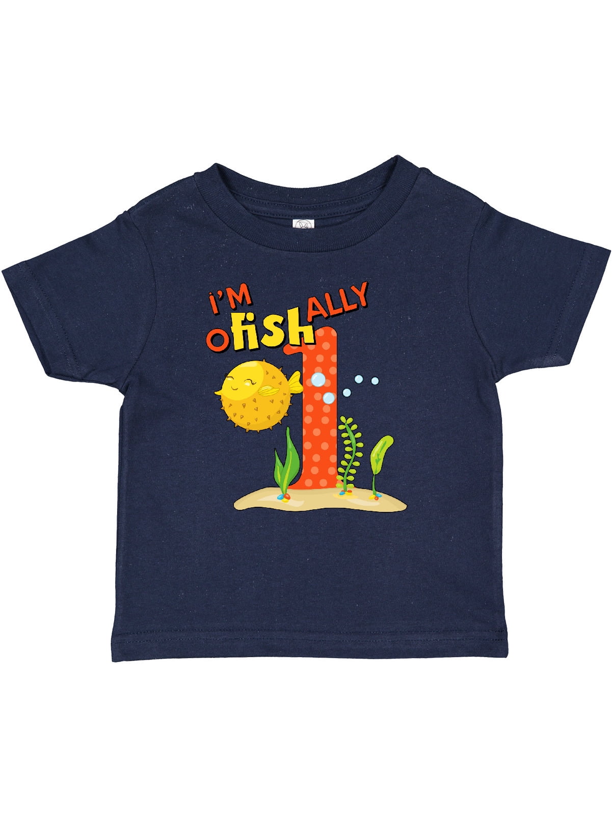 Inktastic I'm O-fish-ally One- Cute Puffer Fish First Birthday Boys or ...