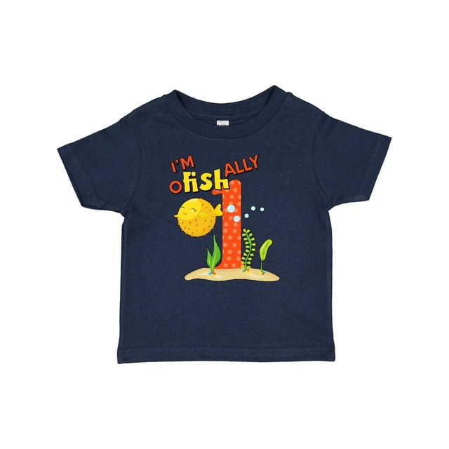 Inktastic I'm O-fish-ally One- Cute Puffer Fish First Birthday Boys or ...