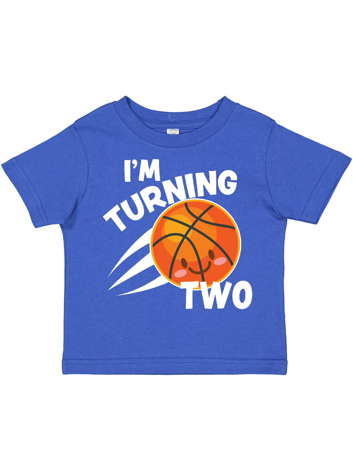 Inktastic I'm Turning Two with Basketball Boys or Girls Toddler T-Shirt ...
