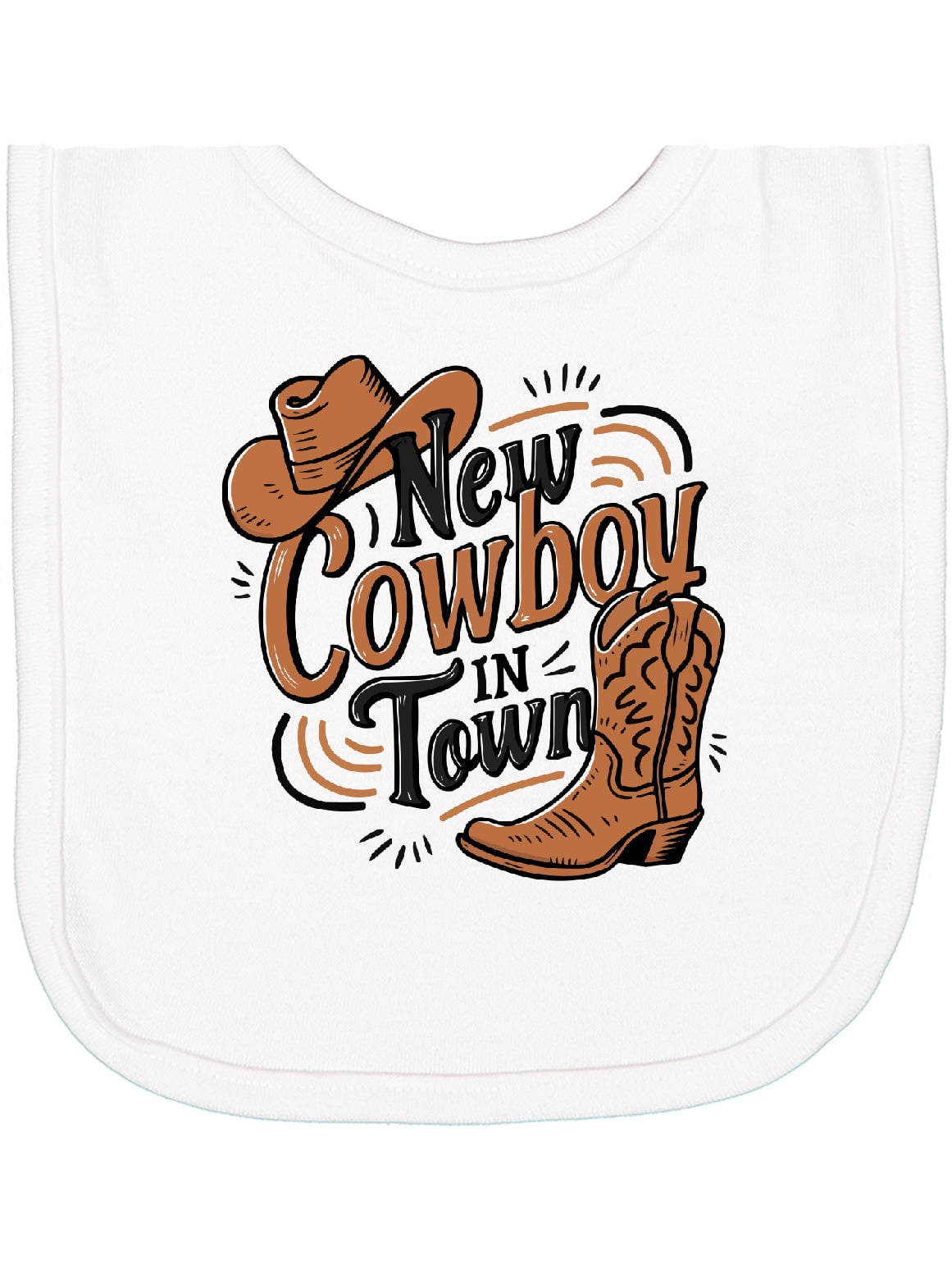 Inktastic I'm a New Cowboy in Town Newborn Bib - Walmart.com