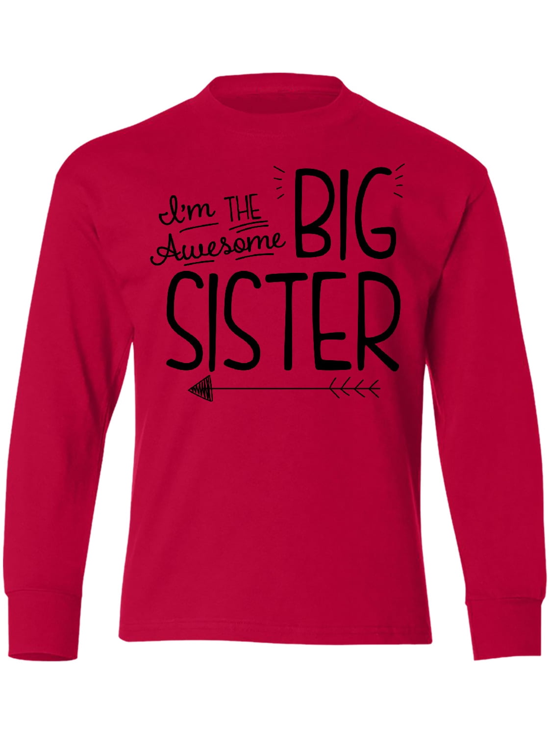 Inktastic I'm the Awesome Big Sister Long Sleeve Youth T-Shirt ...