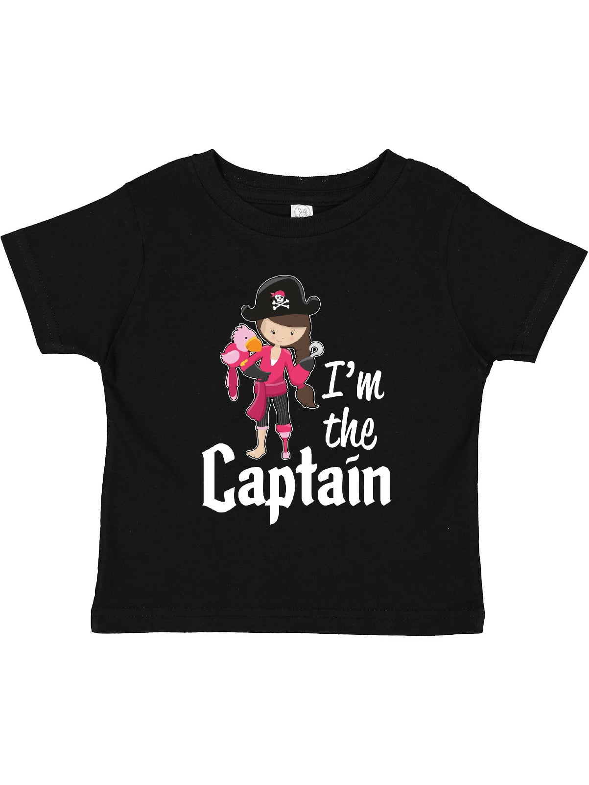 Inktastic I'm the Captain- Pirate Girl Girls Toddler T-Shirt - Walmart.com